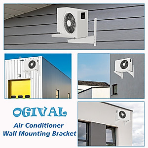 Ogival Mini Split Bracket, Heavy Duty AC Wall Mounting Bracket, Holds up to 330lbs, for 9,000-18,000 BTU AC Units