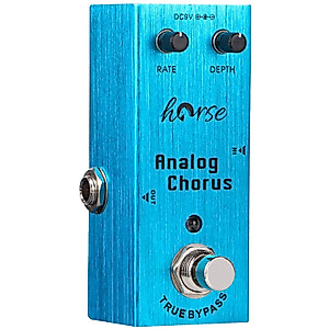 Analog Chorus Guitar Pedal, Horse Electric Effects Pedals Mini Single Type DC 9V True Bypass