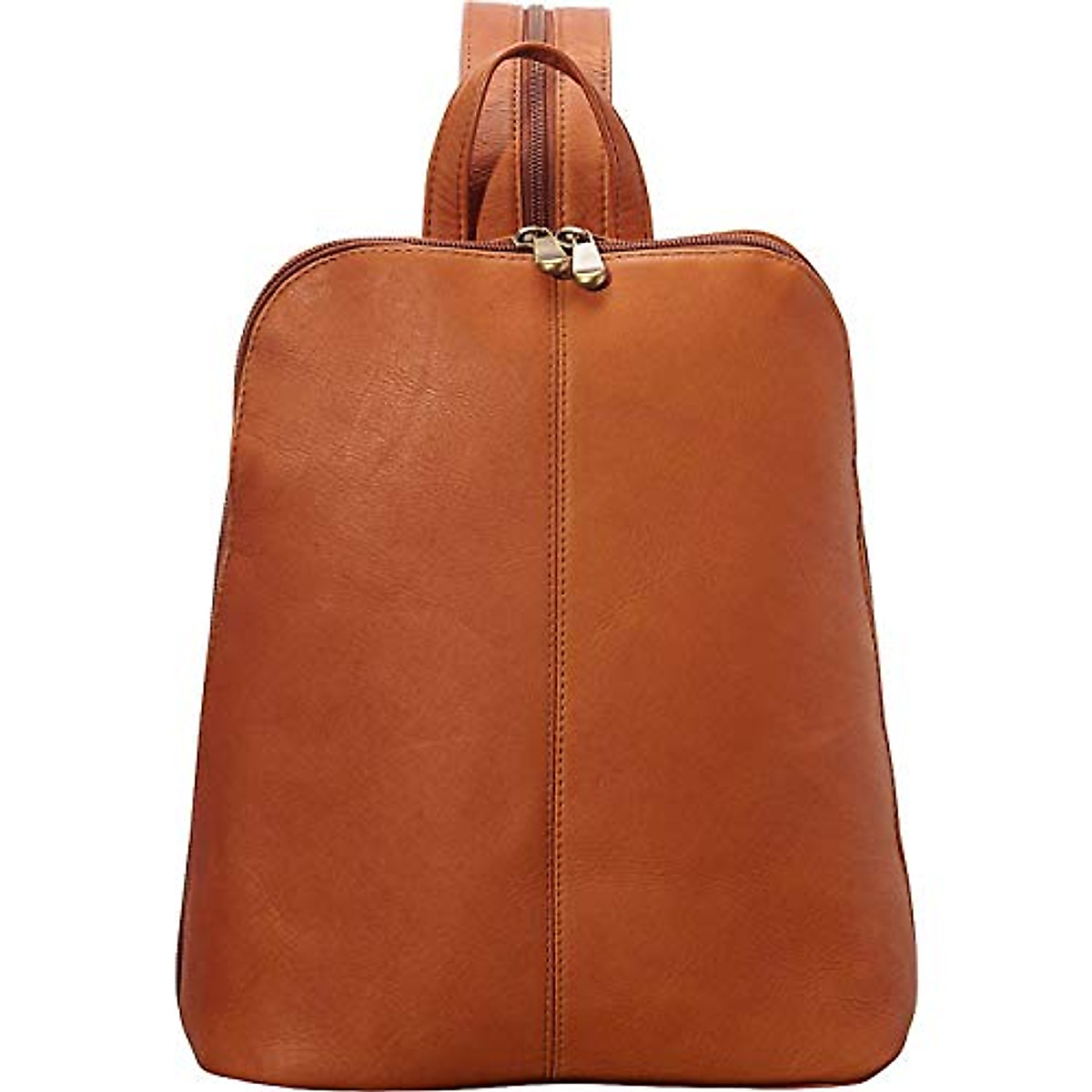 Le Donne Leather Women’s Tech-Friendly Backpack – Premium Full-Grain Colombian Vaquetta Leather Backpack, 11” x 12” x 4” (Tan)