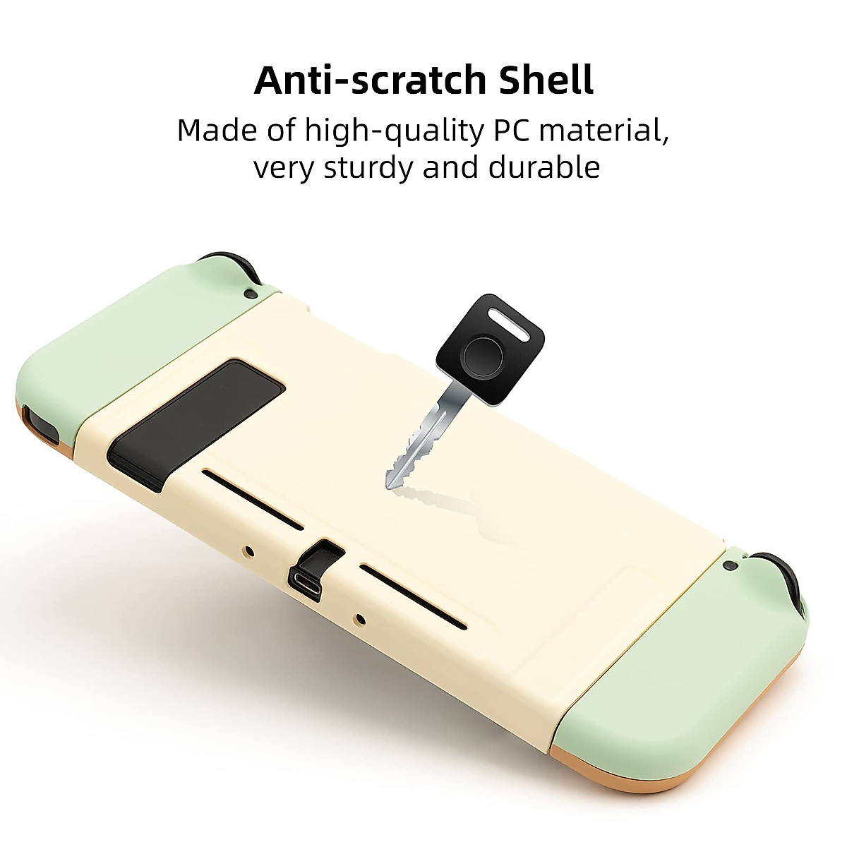 GeekShare Protective Case Slim Cover Case for Switch - Shock-Absorption and Anti-Scratch (Brown & Green)