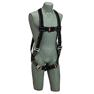 3M DBI-SALA Delta 1110820 Full Body Arc Flash Harness, Back Web Loop, Nomex/Kevlar Web, Quick Connect Buckle Leg Straps, Universal, Black