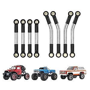 INJORA Stainless Steel High Clearance Chassis Links for FMS FCX24 1/24 RC Crawler Upgrade