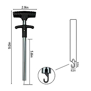 9 inches Easy Release Fish Hook Remover Tool, Portable Squeeze-Out Fish Hook Separator Tools, Fast Decoupling, No Injury, Black+Dark Gray (9 in Hook Remover (1 PC))