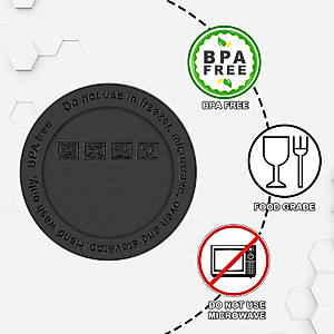 XccMe Rubber bottoms for sublimation tumblers,24 PACK Protective AntiSlip Silicone Bottom with 3M Adhesive for Wine Tumblers,Skinny Tumblers,Mason Jars 12oz/15oz/17oz/20oz/30oz Black (56mm)