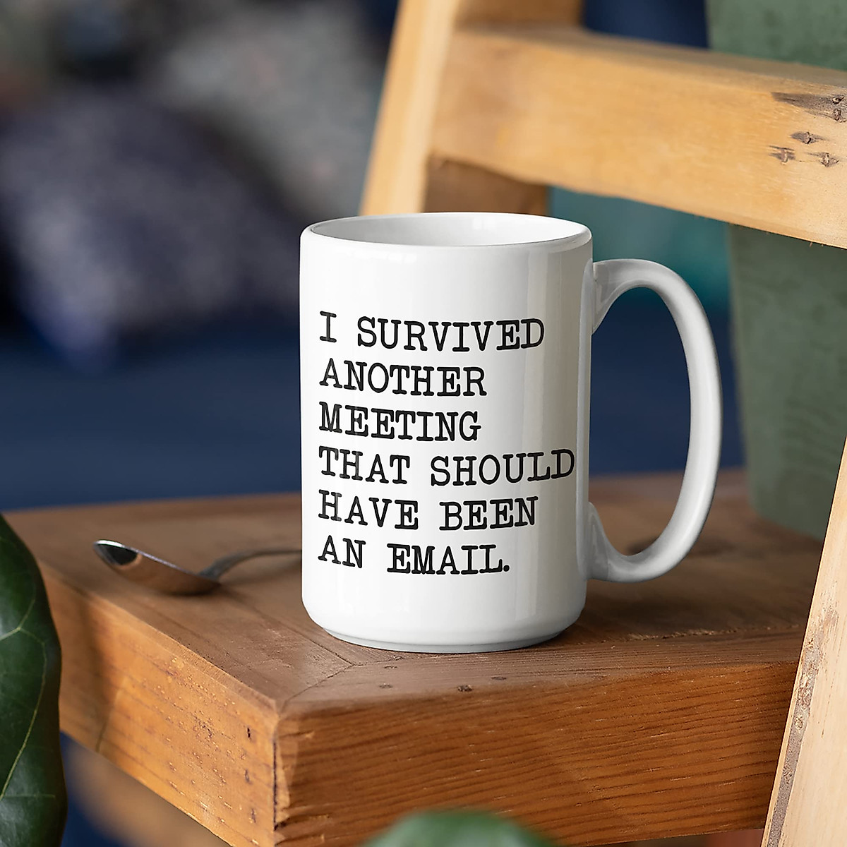 Switzer Kreations I survived another meeting... should have been an email - Funny coffee mug 11OZ 15OZ Ceramic - Best gift or souvenir - SHIPS FROM USA (15 OZ)