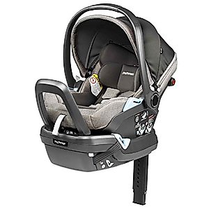 Peg Perego Primo Viaggio 4-35 Lounge - Reclining Rear Facing Infant Car Seat - Includes Base with Load Leg & Anti-Rebound Bar - for Babies 4 to 35 lbs - Made in Italy - City Grey (Grey)