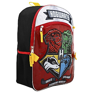 Harry Potter Backpack Hogwarts Houses 5-Piece Backpack Bag Set