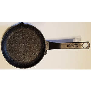 Heritage The Rock Egg Frying Pan, Aluminum Body, Dishwasher & Oven Safe, Black, 18cm