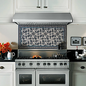 COSMO COS-QB48 Under Cabinet 48 in. Range Hood | 500 CFM, Ducted/Ductless Convertible (Kit Not Included), Push Button, Kitchen Stove Vent Light, Permanent Filter, Stainless Steel