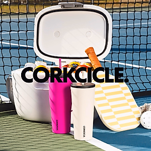 Corkcicle x Rifle Paper Co. Cold Cup Insulated Tumbler with Lid and Straw, Roses Purple, 24 oz – Reusable Water Bottle Keeps Beverages Cold for 12hrs, Hot 5hrs – Cupholder Friendly, Flexible Sip Lid