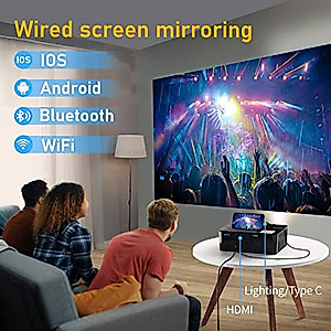 5G WiFi Bluetooth Projector, Full HD Native 1080P Projector 10000 Lumens Support 4K,Zoom,Keystone Correction,Compatible w/ TV Stick, iOS, Android,Laptop[Carrying Bag Included]
