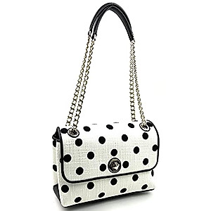 Kate Spade Natalia Embroidered Dot Medium Flap Shoulder Bag (Cream multi)