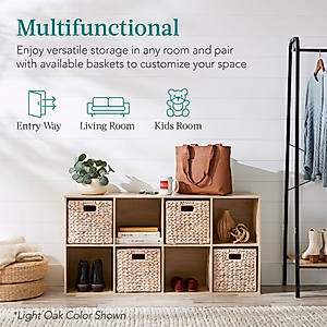 Best Choice Products 8-Cube Storage Organizer, 11in Shelf Opening, Bookcase, Display Shelf, Customizable w/ 3 Removable Back Panels – Greige