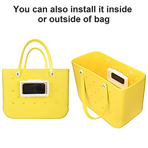 JISHAHS Phone Case Holder for Bogg Bag, Universal Water-Proof Plastic Insert Charm Phone Holder - Accessories for Bogg Bag