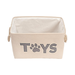 Country Living Foldable Fabric Dog Toy Storage Bin - Durable, Collapsible, and Stylish - Perfect for Organizing Pet Toys, Blankets, and Accessories