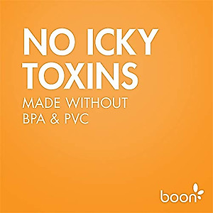 Boon NURSH Silicone Replacement Nipple, Air-Free Feeding, Stage 1 Slow Flow, Birth and Up (Pack of 3)