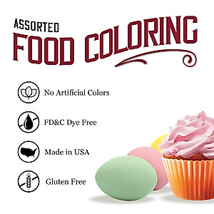 Watkins Assorted Food Coloring, 1 Each Red, Yellow, Green, Blue, Total Four .3 oz bottles