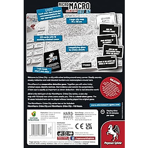 MicroMacro: Crime City 3: All in – Board Game by Pegasus Spiele - 1-4 Players – Board Games for Family – 15-45 Minutes of Gameplay – Games for Game Night – Teens and Adults Ages 14+ - English Version