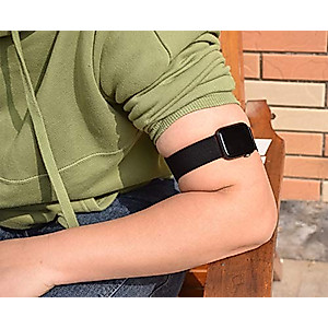 Adjustable Elastic Armband or Ankle Band for Compatible with Apple Watch Series 3 2 1 38mm, Apple Watch Series 6 SE 5 4 40mm and Apple Watch Series 8 7 41mm, Stretchy Band for Men and Women