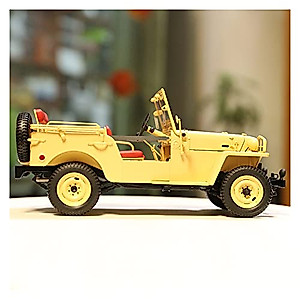 HAYCHE Alloy Resin Car Vehicle Model Fit for Toyota Land Cruiser BJ 1 18 Alloy Car Model Collectibles Simulation Metal Toys Collection Festive Deluxe Gift (Color : Yellow)