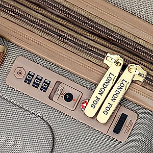 London Fog Northbridge Expandable Hardside Spinner Bronze, Carry-On 20-Inch