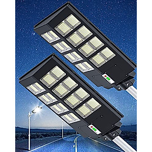 WYWNA 3 PCS Solar Street Lights Outdoor Waterproof BC800 Outdoor Solar Lights 800W