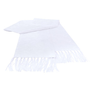 S.H. Churchill & Co. Luxurious Men's Paisley Scarf - Elegant, Soft Silk Blend, Classic Design for Sophisticated Style & Warmth - White