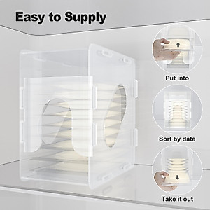 Freeze Organizer for Breast Milk Storage Bags, Container Storing First-In First-Out System for Freezing Breastmilk to Feed Baby,Reusable Breastfeeding Essentials,Highly Clear Breast Milk Storage Tower