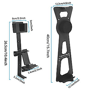 PS5 Holder Wall Mount Stand - Playstation 5 Game Controller Holder Wall Shelf Play Station 5 Console Digital and Disc Edition - PS5 Wall Mount Kit Including 2 Accessory Holders for Remote Controller&Headphone Set
