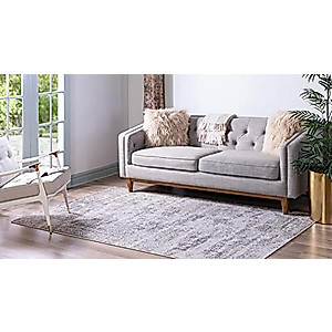 Unique Loom Tuareg Collection Distressed Abstract Traditional Vintage Area Rug, 4 ft x 6 ft, Beige/Brown