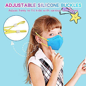 ChiSip 50Pcs KN95 Face Mask for Kids, 5-Layers Breathable KN95 Masks with Cartoon Pattern for Children Boys Girls, Multicolored Safety Masks