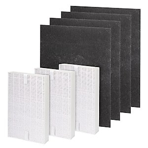 Pokin HPA300 True HEPA Filter Replacement Compatible with Honeywell Air Purifier HPA300 Series, HPA300, HPA304, HPA8350, HPA300VP, HPA3300b, HPA5300, Pack of 3 HEPA R and 4 Pre Filters
