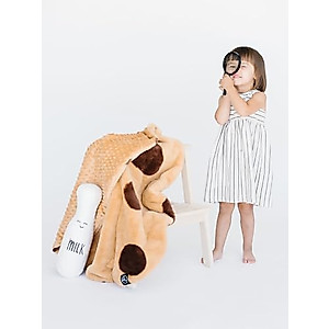 La La Fay Pillow and Blanket Pals Set – Unisex Luxe Minky Faux Fur Cookie Baby Blanket and Ultra-Soft Milk Bottle Pillow with Premium Filling – Essential Newborn and Toddler Gifts