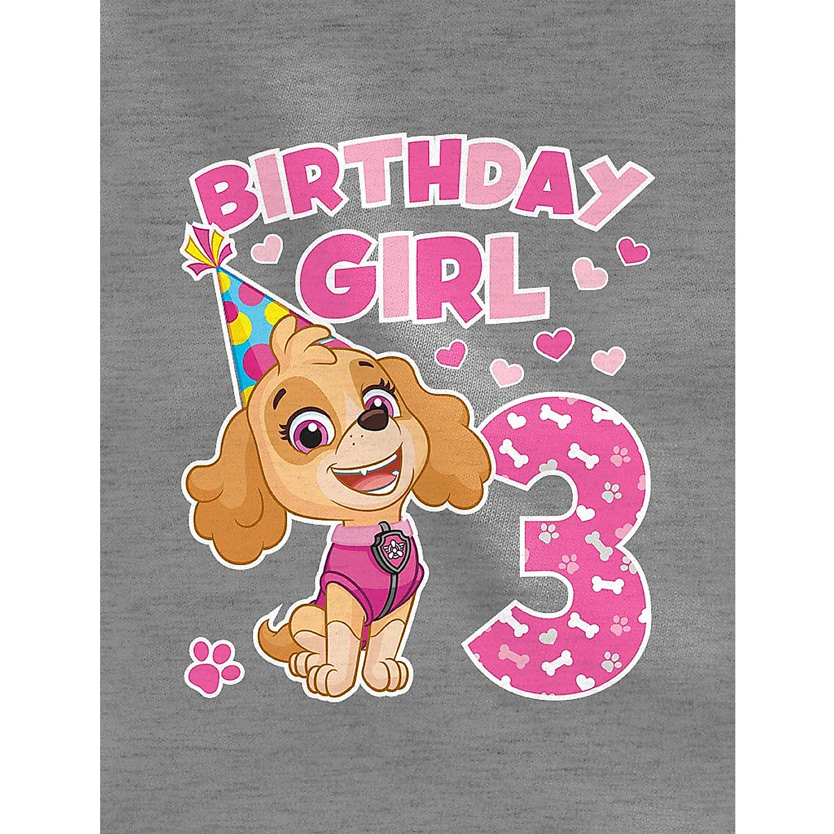 Birthday Girl Paw Patrol Skye 3rd Birthday Toddler Kids Sweatshirt 3T Black