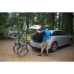 Softride Hang2, 2-Bike Hitch Mounted Rack for 2" and 1.25”, Swings Down with Bicycles Loaded, Allows Trunk, Hatch, or Tailgate Access. Cars, SUVs, Vans, or Trucks (27041)