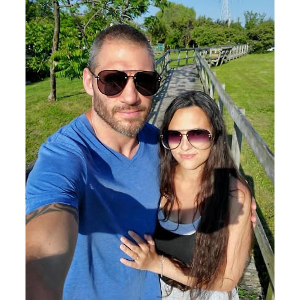 VIVIENFANG Oversized Aviator Sunglasses Womens Trendy 2025 Big Gold/Gradient PC Lens Desinger Sun Glasses for Women 87247E