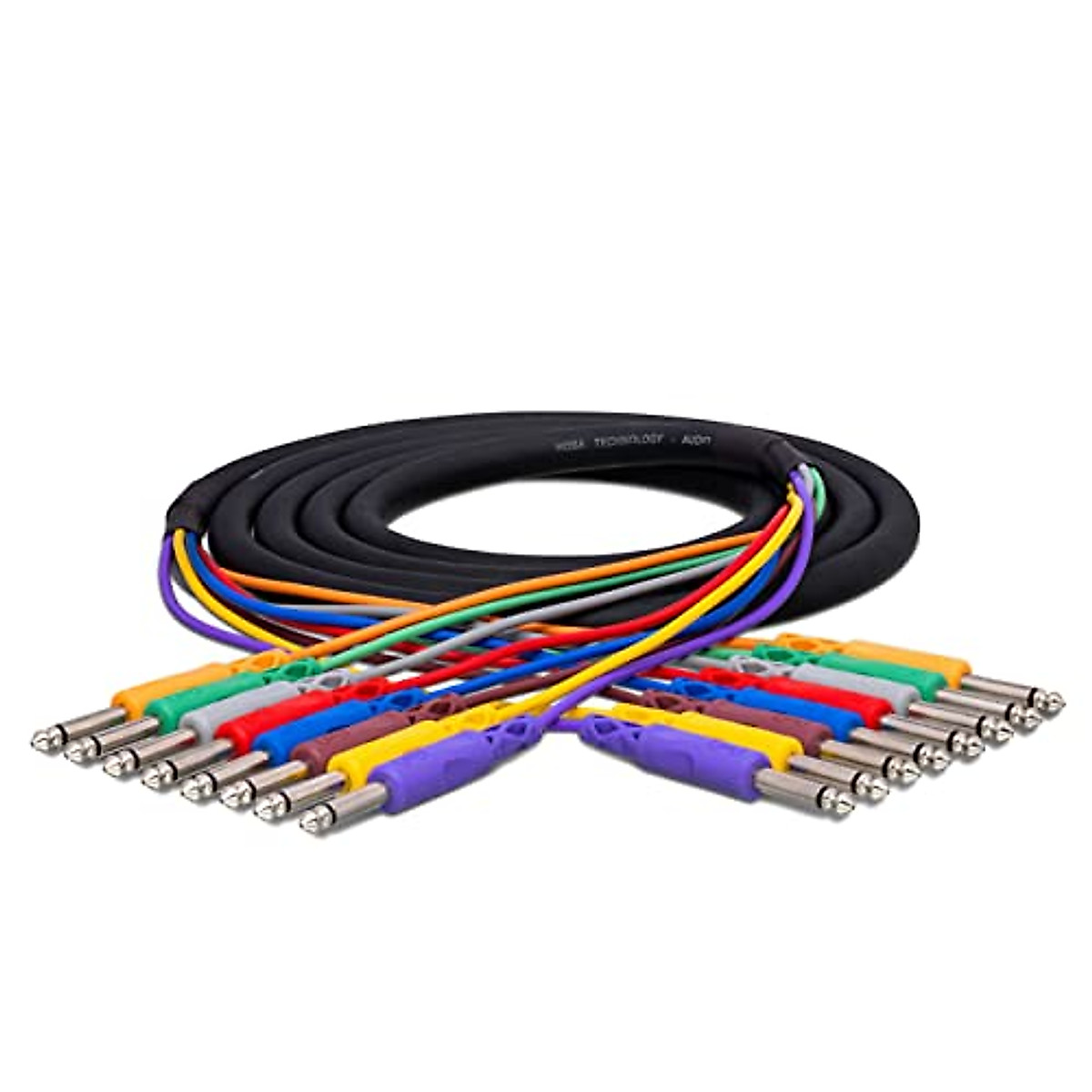 Hosa CPP-830 1/4" TS to Same Unbalanced Patch Cables, 1 Foot