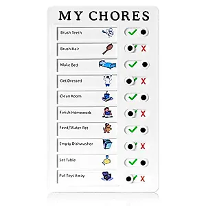 Chore Chart for Adults Planning Boards, Portable To Do List RV Memo Checklist Board for Multiple Kids Detachable Plastic DIY Message Home Travel Planning Reminder Chart