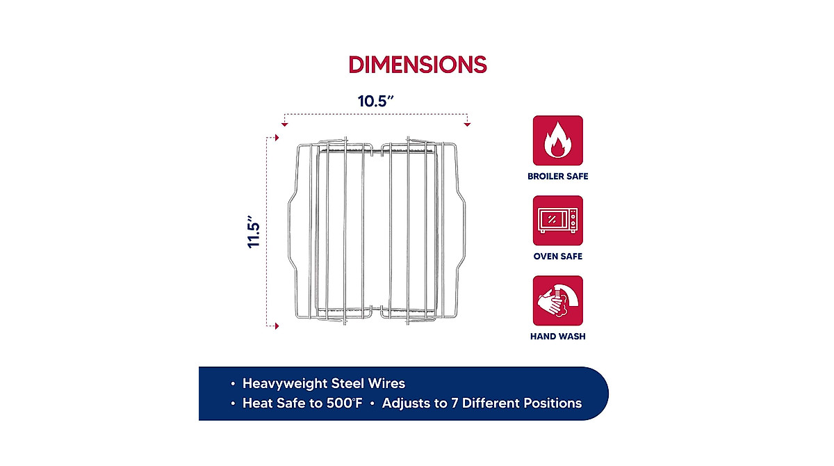 HIC Harold Import Co. Adjustable Baking & Roasting Rack | Durable ...
