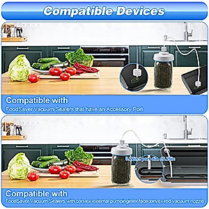 Dreyoo Jar Sealer and Accessory Hose Compatible with Foodsaver Vacuum Sealer, Vacuum Sealer Kit for Wide and Regular Mouth Canning Jars, with a Manual Portable Vacuum Pump and a Bottle Opener