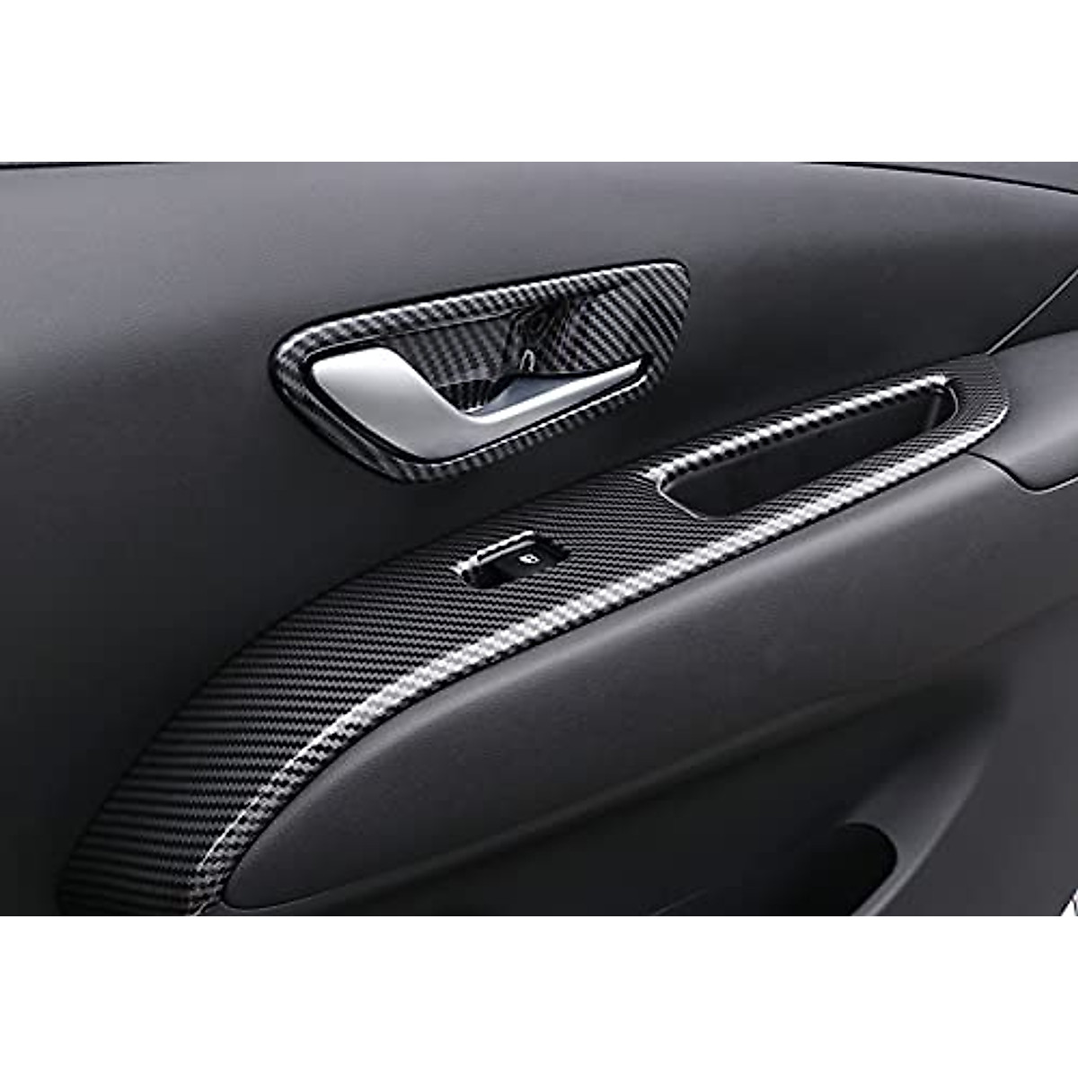 HIGH FLYING for Hyundai Tucson 2022 2023 Car Accessories Door Handle Bowl Cover ABS Carbon Fiber Grain 4pcs