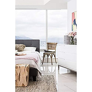 Moe's Home Collection Rattan Elm Dining Chair, Set of 2, Churchill (Light Brown) Churchill Dining Chairs, Light Brown