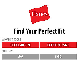 Hanes Women's Value, Crew Soft Moisture-Wicking Socks, Available in 10 and 14-Packs, White-14, 8-12