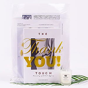 50Pcs Thank You Merchandise Bags, Extra Thick 2.5Mil Retail Shopping Bag for Boutique, Stores, Business Gift, Reusable Plastic Bags with Handle (Medium 11.8"x15.8" Clear)