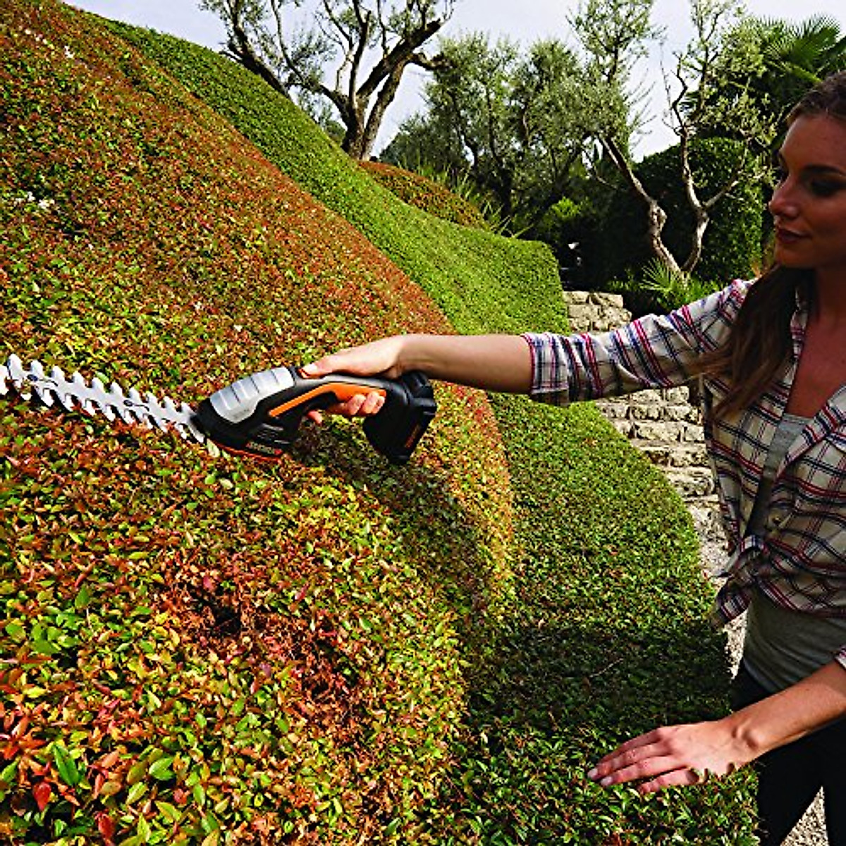 Worx WG801 20V Power Share 4" Cordless Shear and 8" Shrubber Trimmer (Battery & Charger Included)