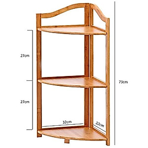 TJLSS Living Room Shelf - Standing Shelf Bathroom Wood Organization Storage Rack Standing Shelving Unit Living Room Bookcase Cube Kitchen Cabinet