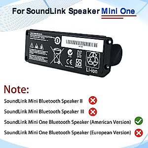 AY 061384 Replacement Battery Compatible with Bose SoundLink Mini I Only, Fits 061384 061385 061386 063287 [21.46WH/2900mAh]