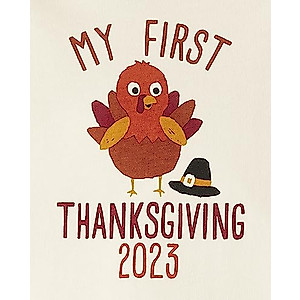 The Children's Place Unisex-Baby And Newborn Long Sleeve Graphic Bodysuit My First Thanksgiving 6-9 Months