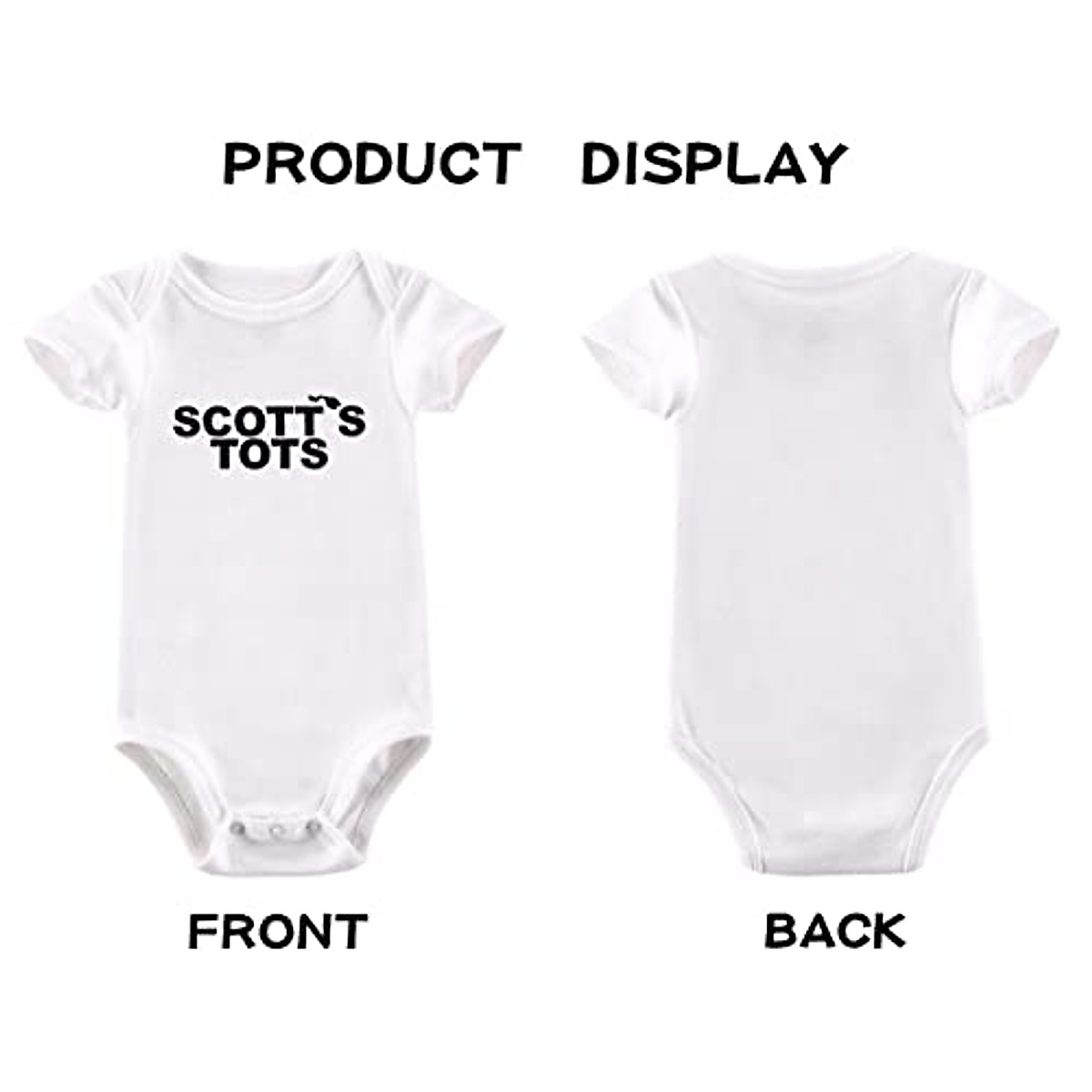SiYooca Scott's Tots Cute Bodysuit Infant Rompers Unisex Baby Short Sleeve Onesie D blue 3 Months