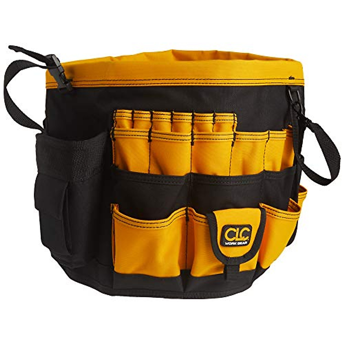 Custom Leathercraft4122 In & Out Bucket, 61 Pocket, Black/Yellow